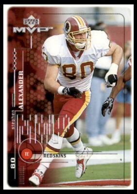 1999 Upper Deck MVP #193 Stephen Alexander Washington Redskins Football ...