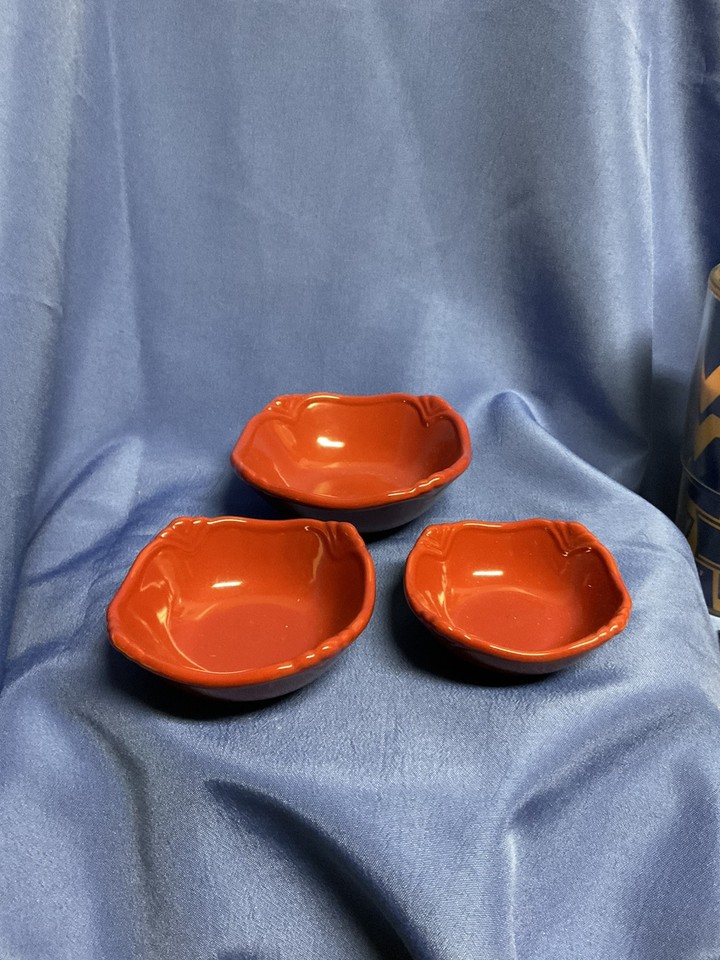 Princess House Red Pavilion Nesting Bowls in Varying Size | eBay