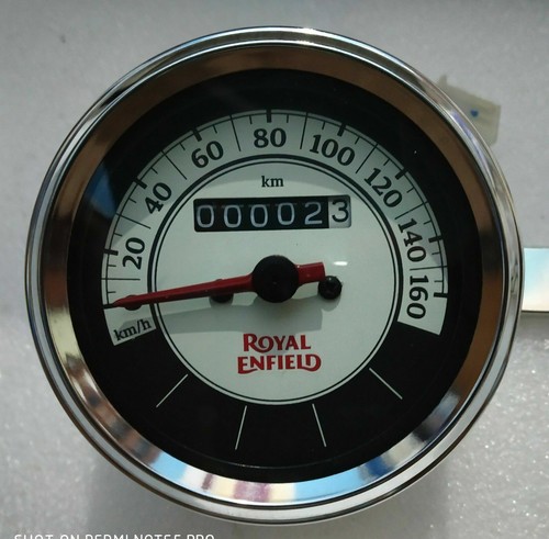 NEW ROYAL ENFIELD BULLET SPEEDO METER 160KM/100MPH BLACK FACE BEST ...