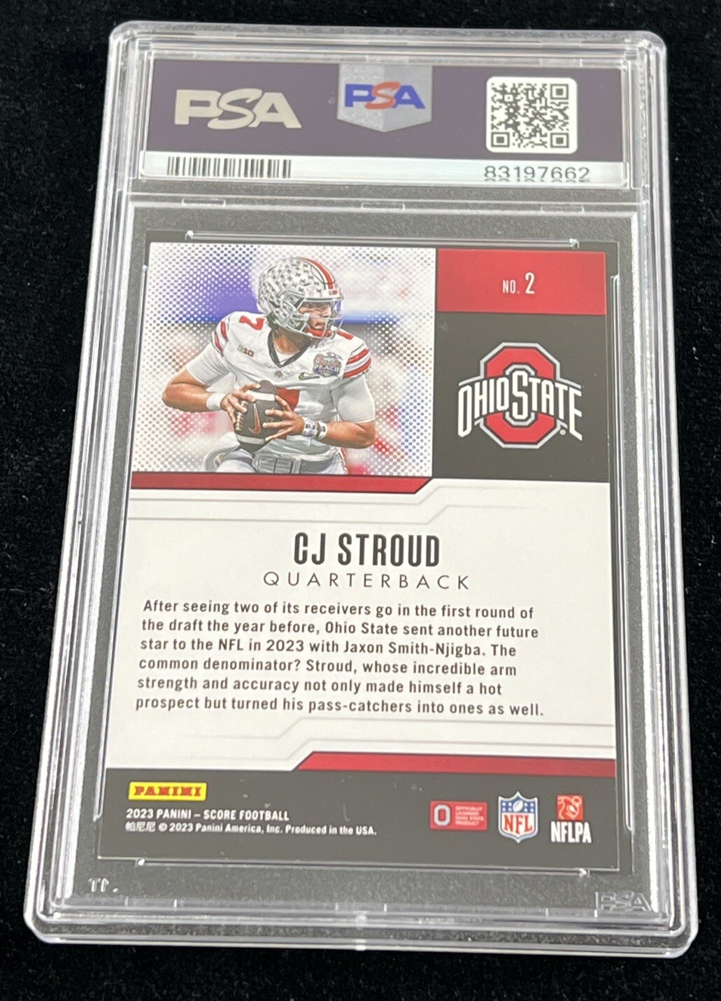 2023 Panini Score PROTENTIAL CJ Stroud #2 ROOKIE PSA 9 MINT LOW POP | eBay