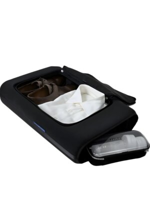 VOCIER Black Zero Crease Compart Storage Bag #Dpp1 One Size NWT | eBay