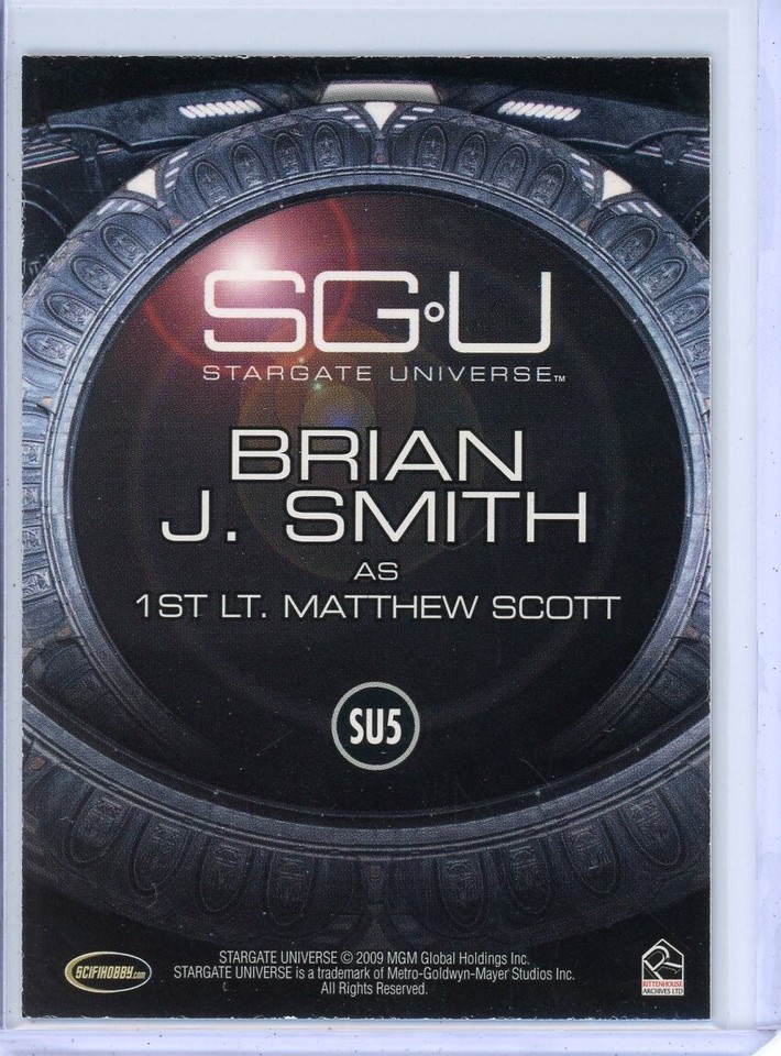 2009 Stargate Heroes BRIAN SMITH as 1st LT. SCOTT SGU Preview Chase ...