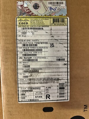 Cisco FirePower 3110 Next-Generation Firewall (P/N: FPR3110-NGFW-K9 ...