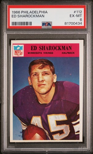 1966 Philadelphia Ed Sharockman #112 PSA 6 - Minnesota Vikings | eBay