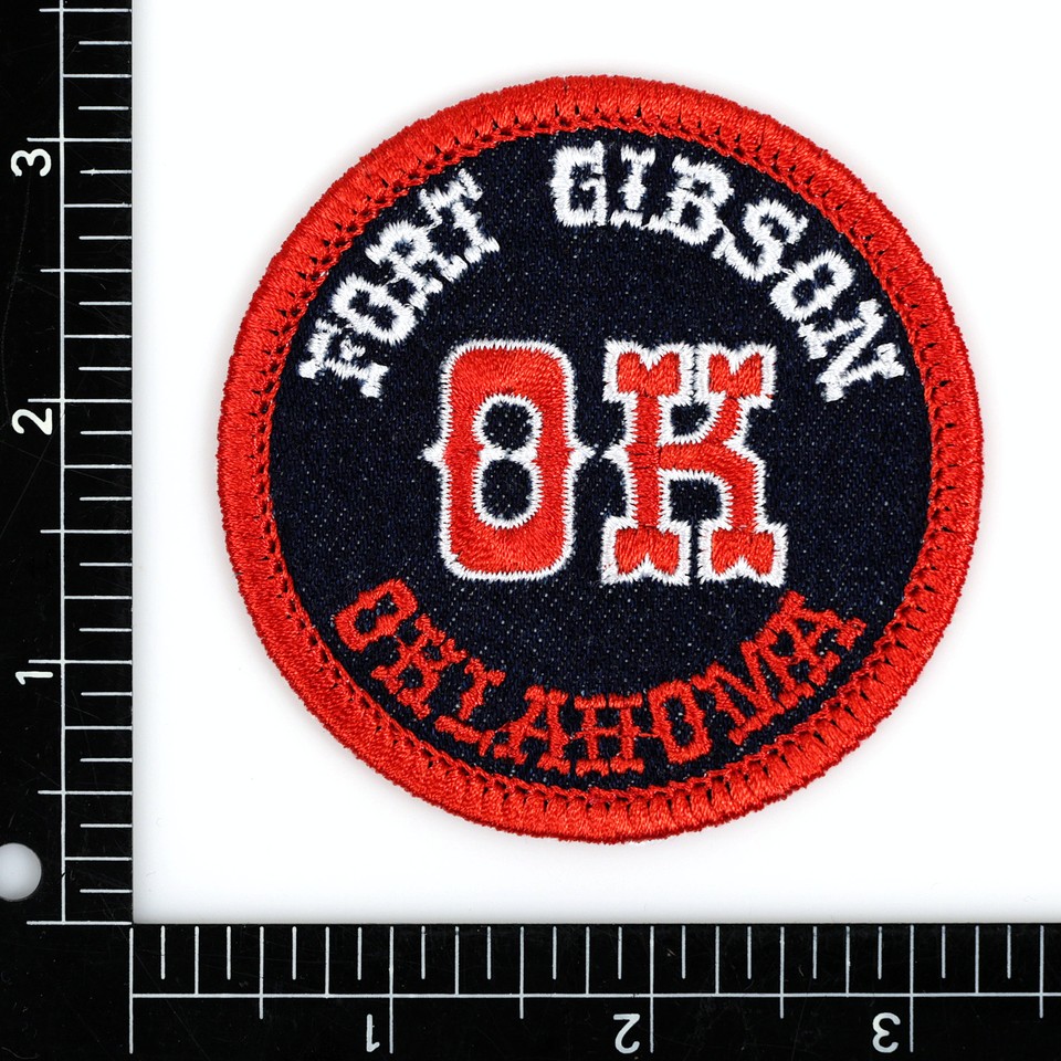 Fort Gibson Oklahoma Embroidered Patch Black/Red Iron-On Sew-On Hat ...