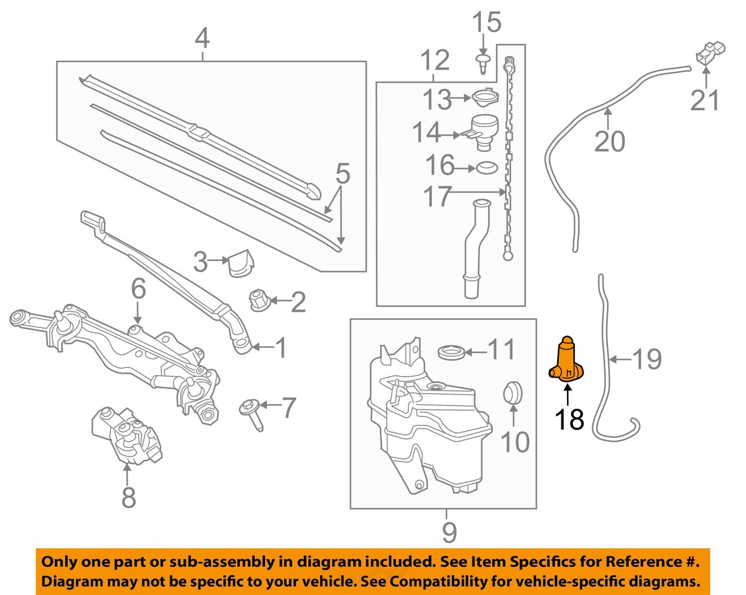 TOYOTA OEM 16-23 C-HR Windshield Wiper Washer Components-Washer Pump ...