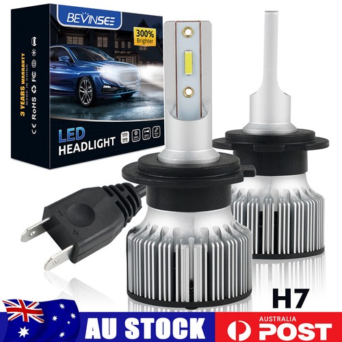 2x H7 LED Headlight Globe White 12V Fit BMW 5 Series E39 E60 1997-2010 ...