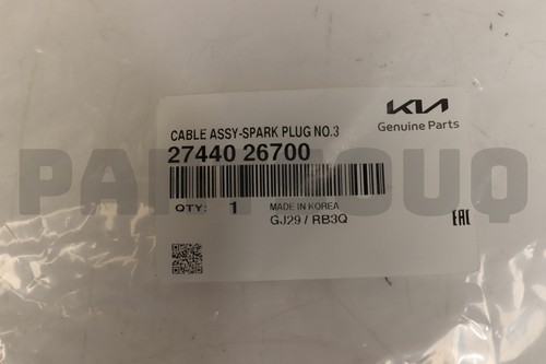 2744026700 Genuine Hyundai / KIA CABLE ASSY-SPARK PLUG NO.3 | eBay