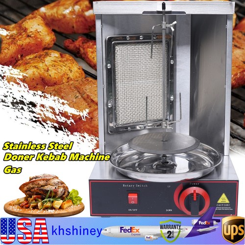 Vertical Gas Broiler Shawarma Machine Doner Kebab Gyro Grill Machine ...