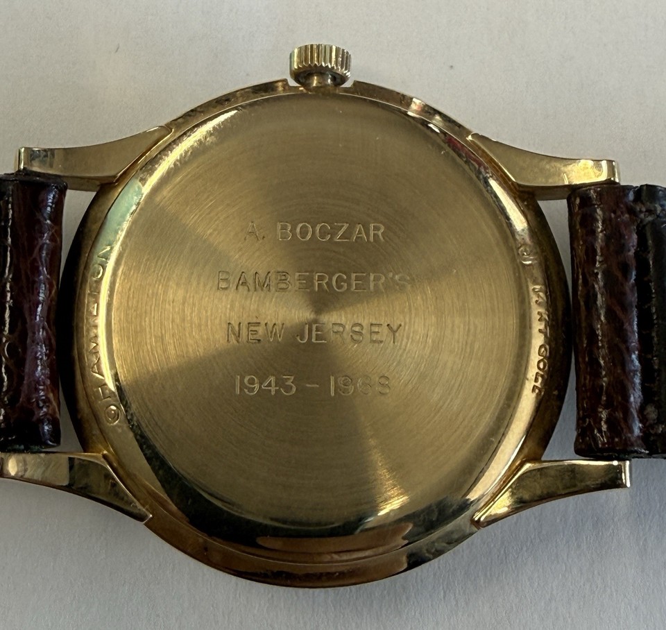HAMILTON Masterpiece Thin-O-Matic Date 14K Solid Gold Watch Original ...