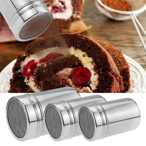 Stainless Steel Powder Icing Sugar Cocoa Chocolate Flour Duster Sugar ...