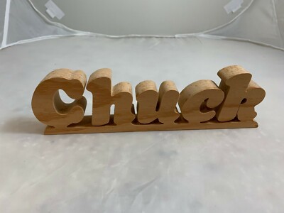 Personalized wood Handcarved Chuck Name | eBay