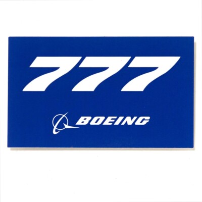 Boeing 777 sticker blau 9,5x 5,7 cm B777 | eBay.de