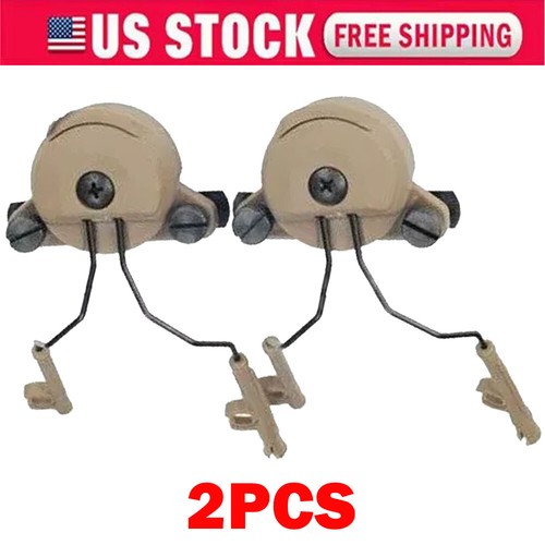 Helmet Rail Adapters Brown For Peltor Comtac Headset Ear Protection M ...
