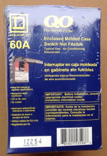 Square D Enclosed Switch QO200TR 785901535966| eBay