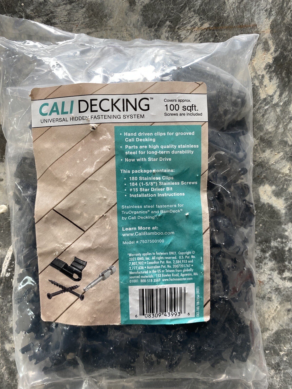 Cali Decking 7507500100 Hidden Fasteners Universal Deck Screws 180 PACK ...