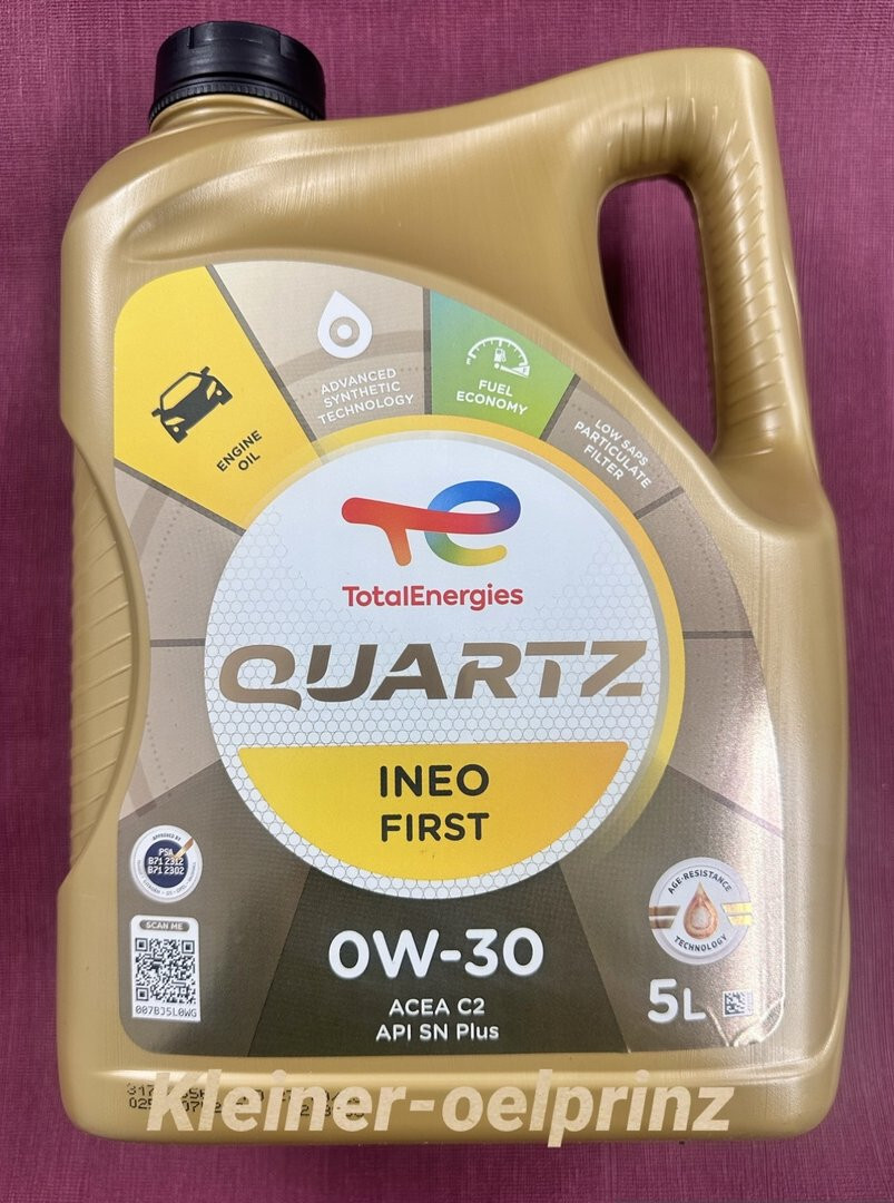 5 ltr. Total Energies QUARTZ Ineo First 0W-30 ACEA C2 Peugeot / Citroen ...