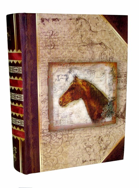 Punch Studio Set of 3 Small Nesting Decorative Book Boxes Equestrian ...