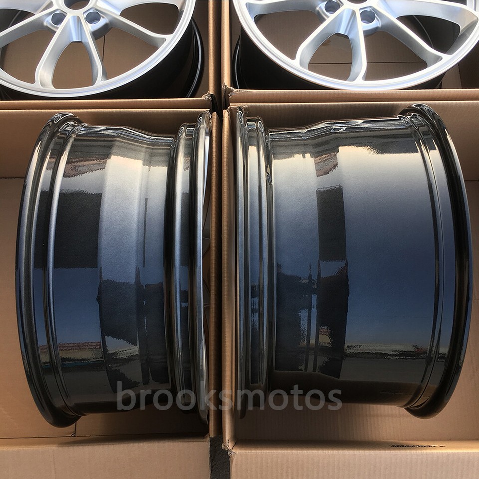 18" HYPER SILVER GT3 STYLE FORGED WHEELS RIMS FIT PORSCHE 911 996 18X9 ...