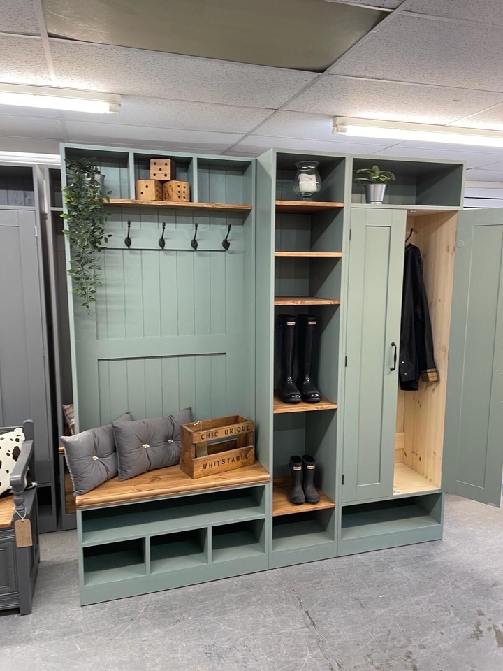 Boot Room Flexible Storage cloakroom hall Store Pine Cupboard mud Room ...