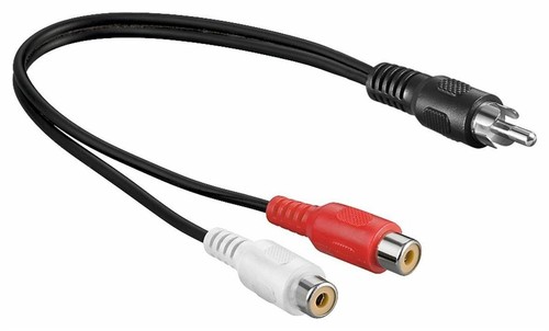 Cinch Y Kabel Adapter Cinch Stecker auf 2x Chinch Buchse schwarz rot ...