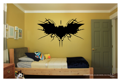 Batman Logo Shattered Large WALL VINYL ART DECAL 35X22" BEDROOM HOME ...