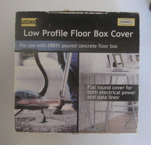 Hubbell RACO 6299 Round Floor Box Cover Kit Non-Metallic Two-Lift Lids ...