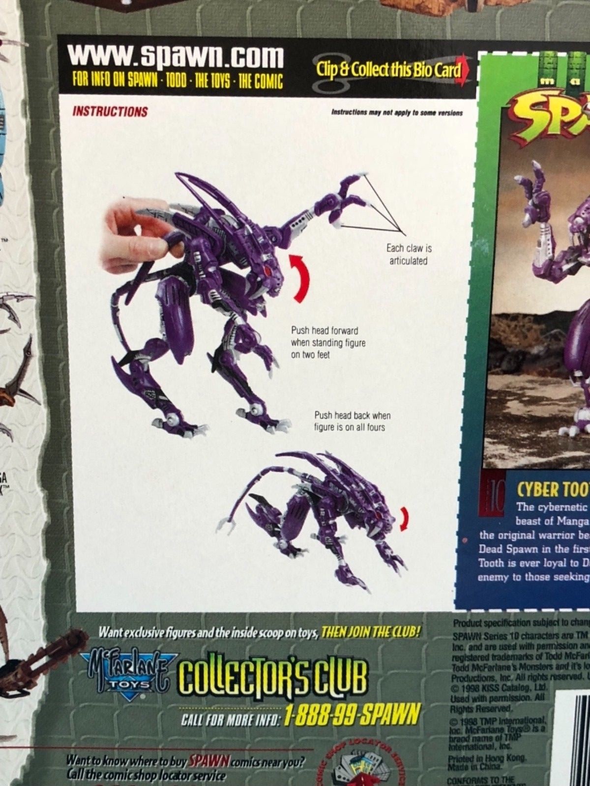 McFarlane Toys Manga Spawn Cyber Tooth Action Figure New Collectible | eBay