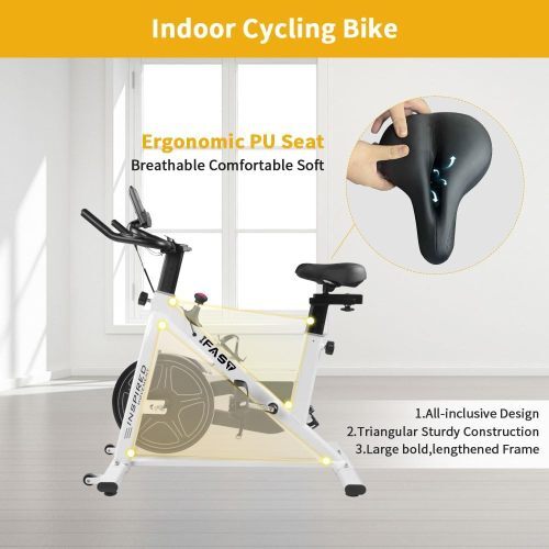 Stationary Bikes for Home Spin Indoor Exercise Bike with LCD Monitor ...