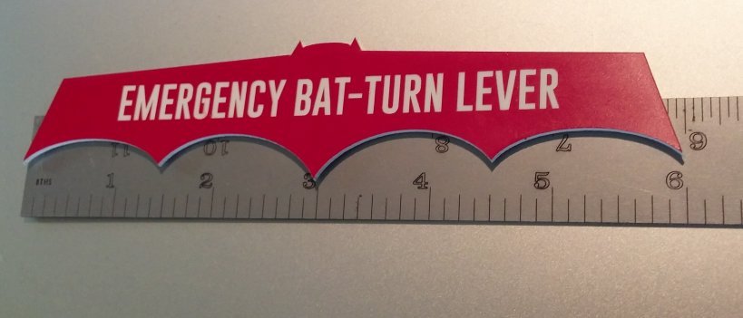 CUSTOM BATMOBILE EMERGENCY BAT-TURN LEVER DASH PLATE PROP BATMAN 1966 ...