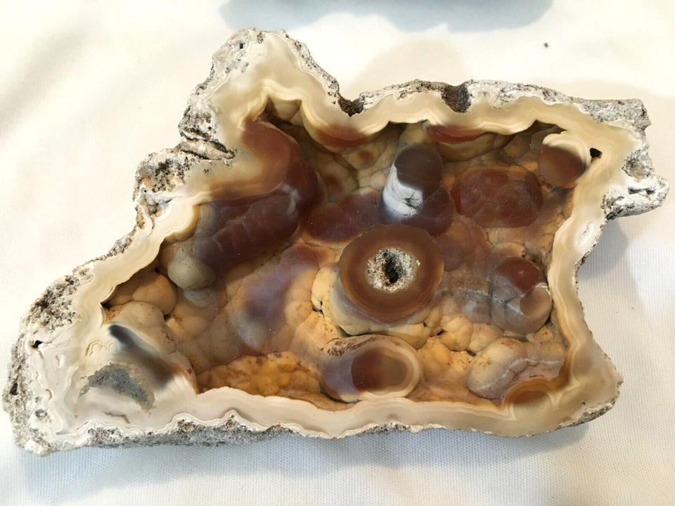 Very Rare - Fire Agate Split Nodule with both Halves | eBay
