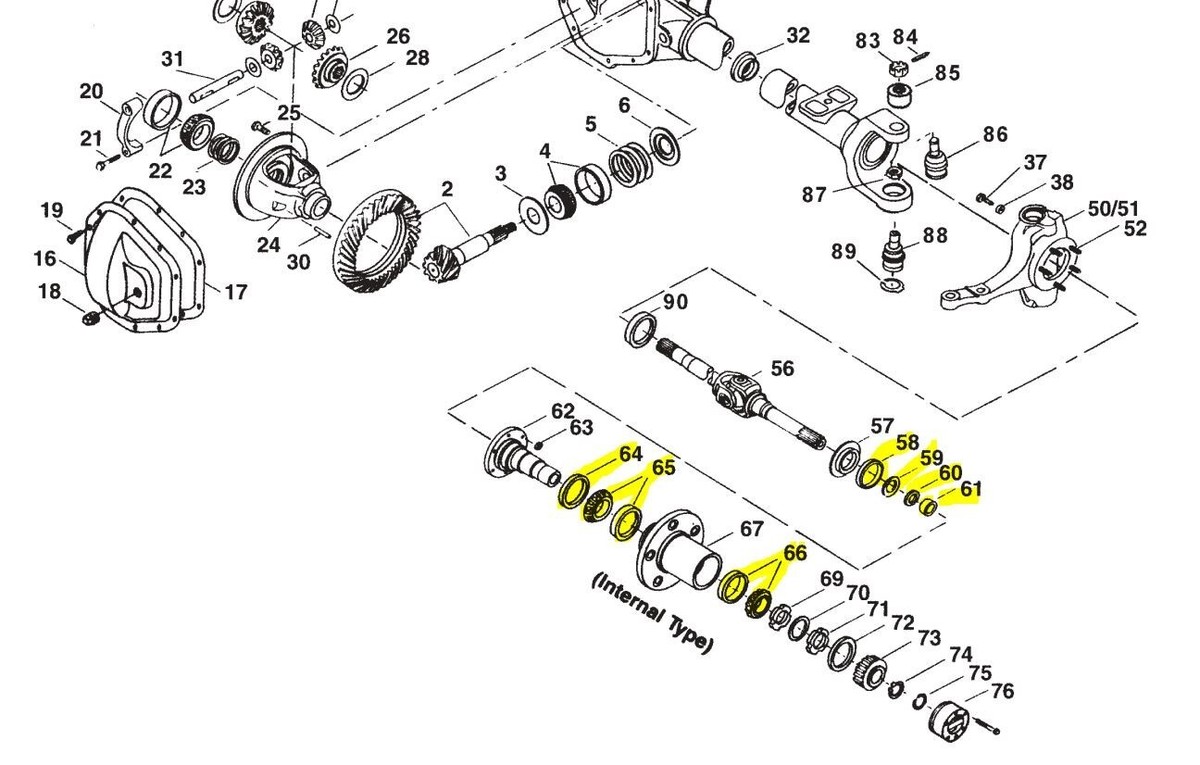 Ford F 350 Dana 60 Front Axle Diagram