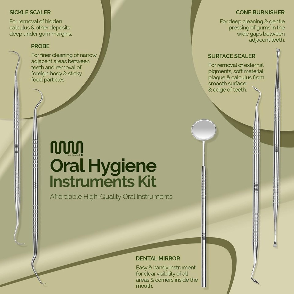 6 Pack Dental Tools Teeth Cleaning Kit, Plaque Tartar Remover for Teeth ...