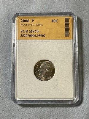 2006 P SGS MS 70 Roosevelt Dime Satin Sealed | eBay