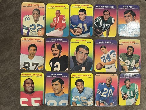 Lot of 15: 1970 Topps Super Glossy Football Mixed Starter Set NM-MT Bob ...
