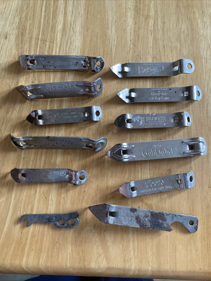 Nice Lot Of 12 Advertising Vintage Beer Can Bottle Openers Church Keys ...