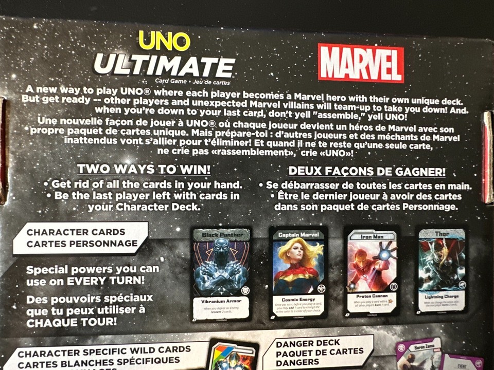 Uno Ultimate Marvel Card Game - 1st Edition Core Version - Mattel | eBay