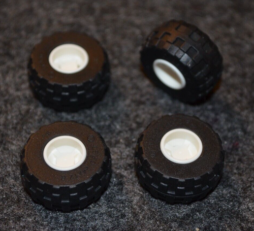 (4) 24x12 R small Car/Truck Tires with White Rims ~ NEW ~ Lego | eBay