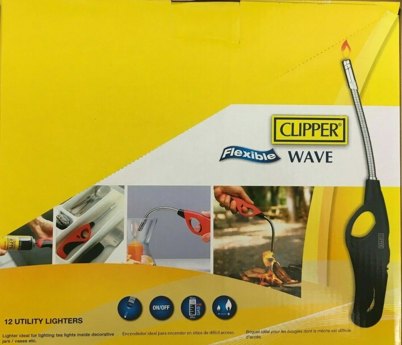 Clipper Wave Flexible Lighter BBQ Kitchen Camping Candle Flame BBQ ...