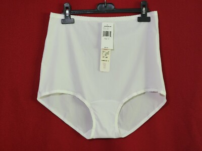 VINTAGE SHADOWLINE CLASSIC BRIEFS PANTY WHITE 17005 SIZE 1X NYLON ...