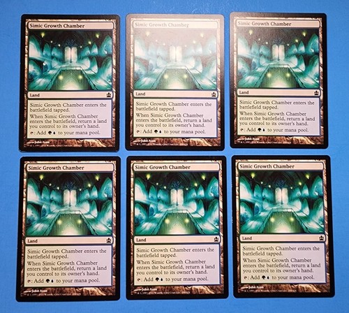 6 Simic Growth Chamber Commander 2011 Mtg Magic Gathering Dual Land ...