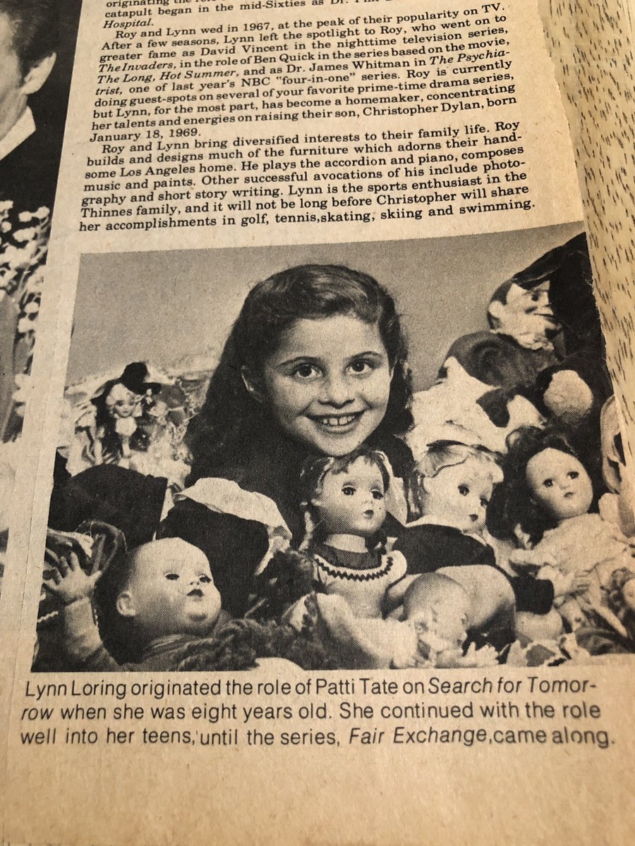 Lynn Loring Clippings For Lynn Loring, Real Life Drama Behind The