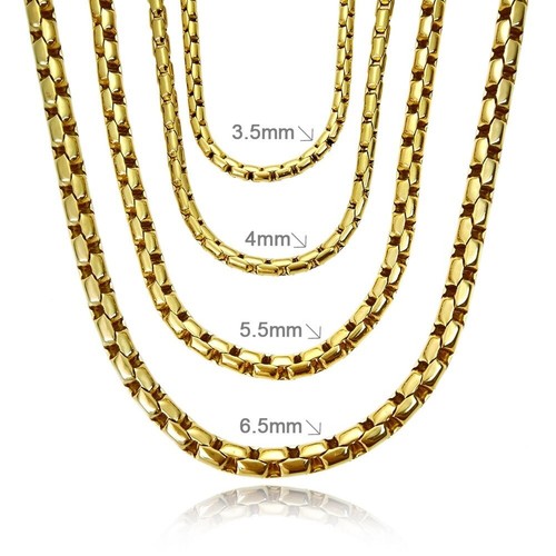 Men's 50-70cm Lenght 3.5mm 4mm 5.5mm 6.5mm width Thick Chain Necklace ...