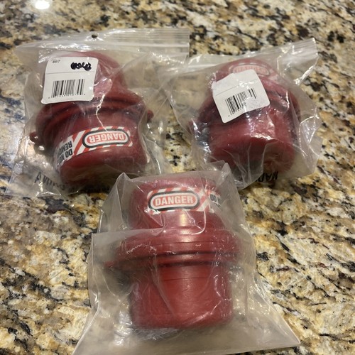 Lot of 3 Master Lock 487 Rotating Electrical Plug Lockout 110/220 Volt ...