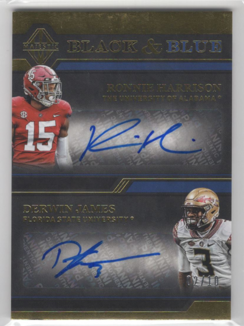 2018 Majestic Black and Blue Dual Gold Ronnie Harrison Derwin James ...