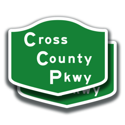 CROSS COUNTRY PARKWAY STICKER 2 Decals New York Road Sign Bogo Highway ...
