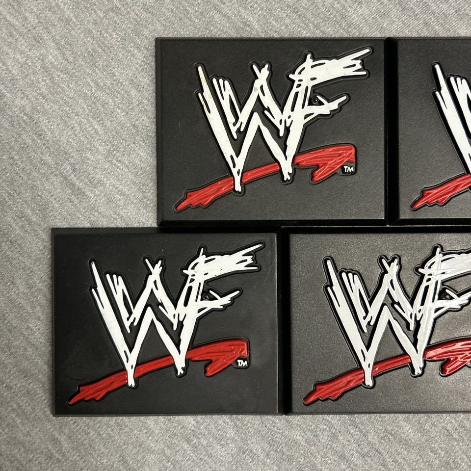 WWF Scratch Logo Wrestling Accessory Figure Stand Jakks (Lot of 5) | eBay