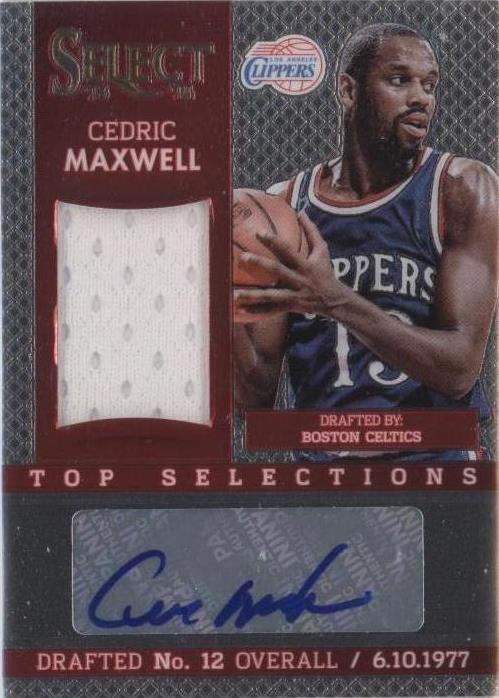 2013-14 Panini Select - Top Selections Jersey Autograph Cedric Maxwell ...