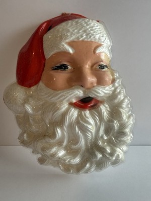 Vintage Styrofoam Santa Face MCM Christmas Ornament | eBay