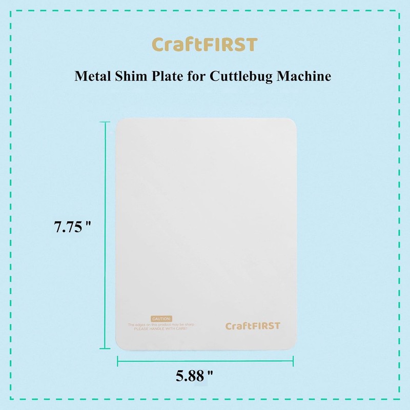 Metal Shim Plate Compatible with Cuttlebug Die Cutting Machine 5.87 X 7 ...